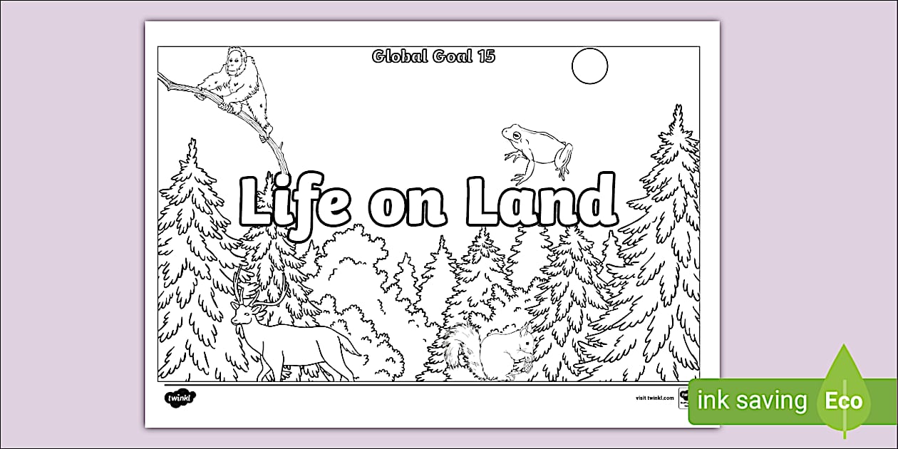 All About Global Goals: Life on Land Colouring Activity All About Global Goals: Life on Land Colouring Activity
