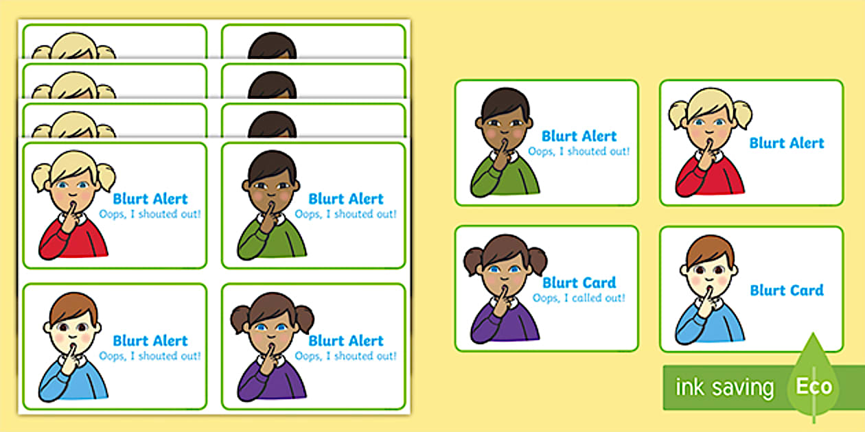 KS1 Blurt Cards (teacher made) - Twinkl