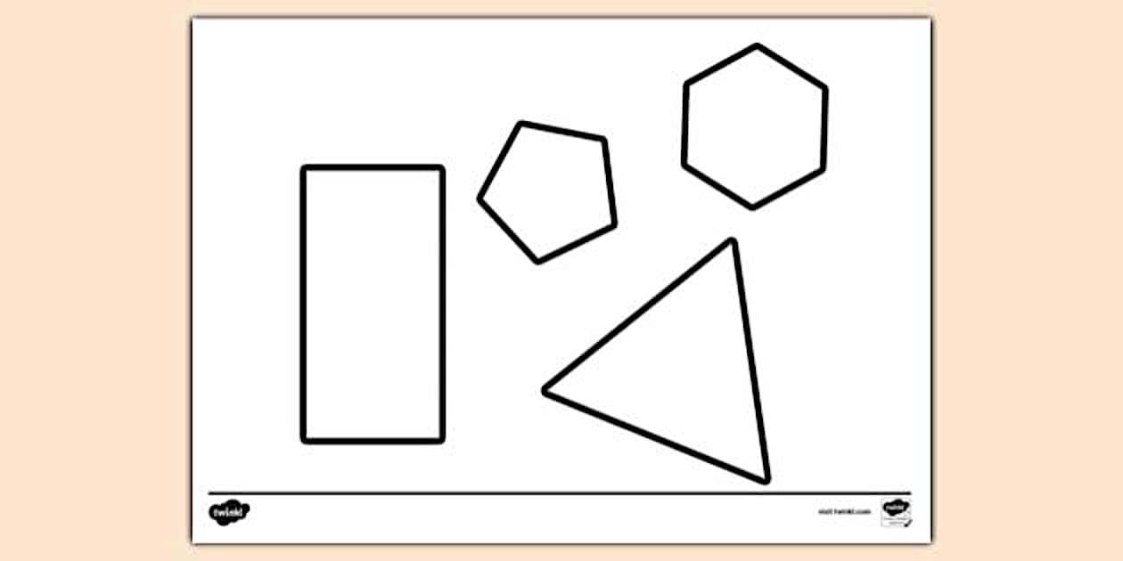 Basic Shapes Colouring Page | Colouring Sheets - Twinkl