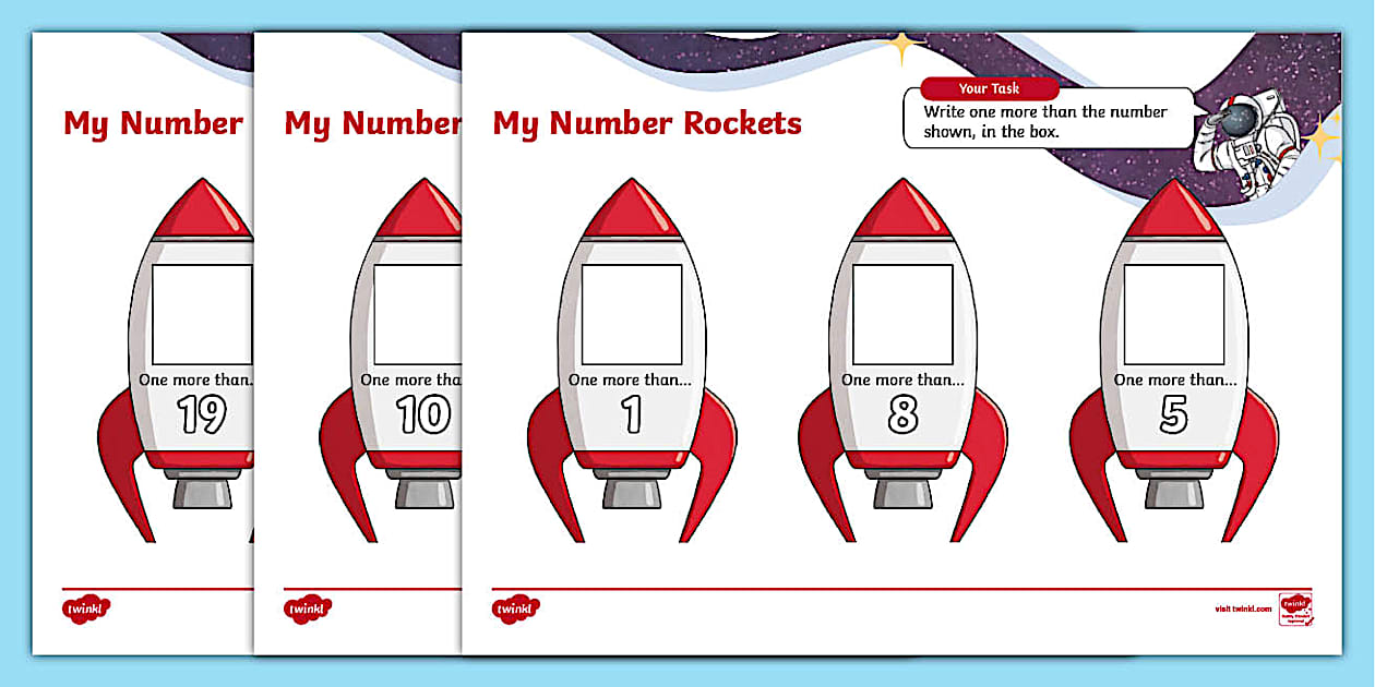 My Number Rockets (One More) (teacher made) - Twinkl