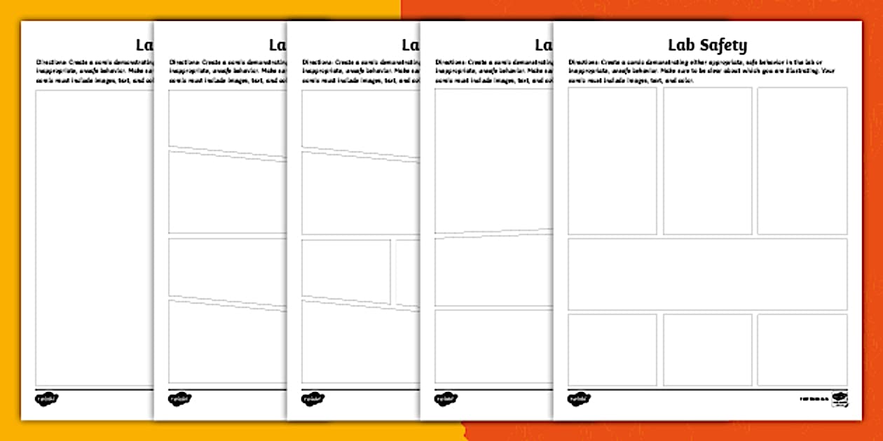 Create a Lab Safety Comic for 3rd-5th Grade (Teacher-Made)