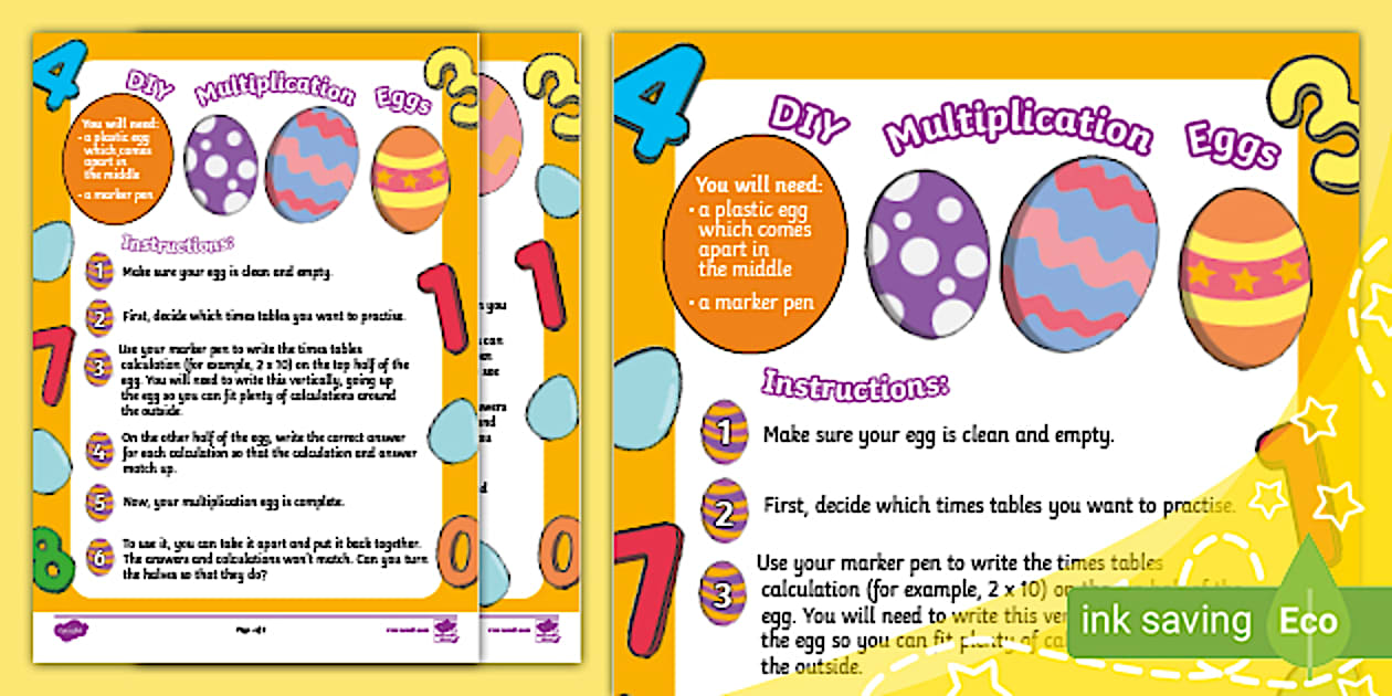 DIY Multiplication Eggs (Teacher-Made) - Twinkl