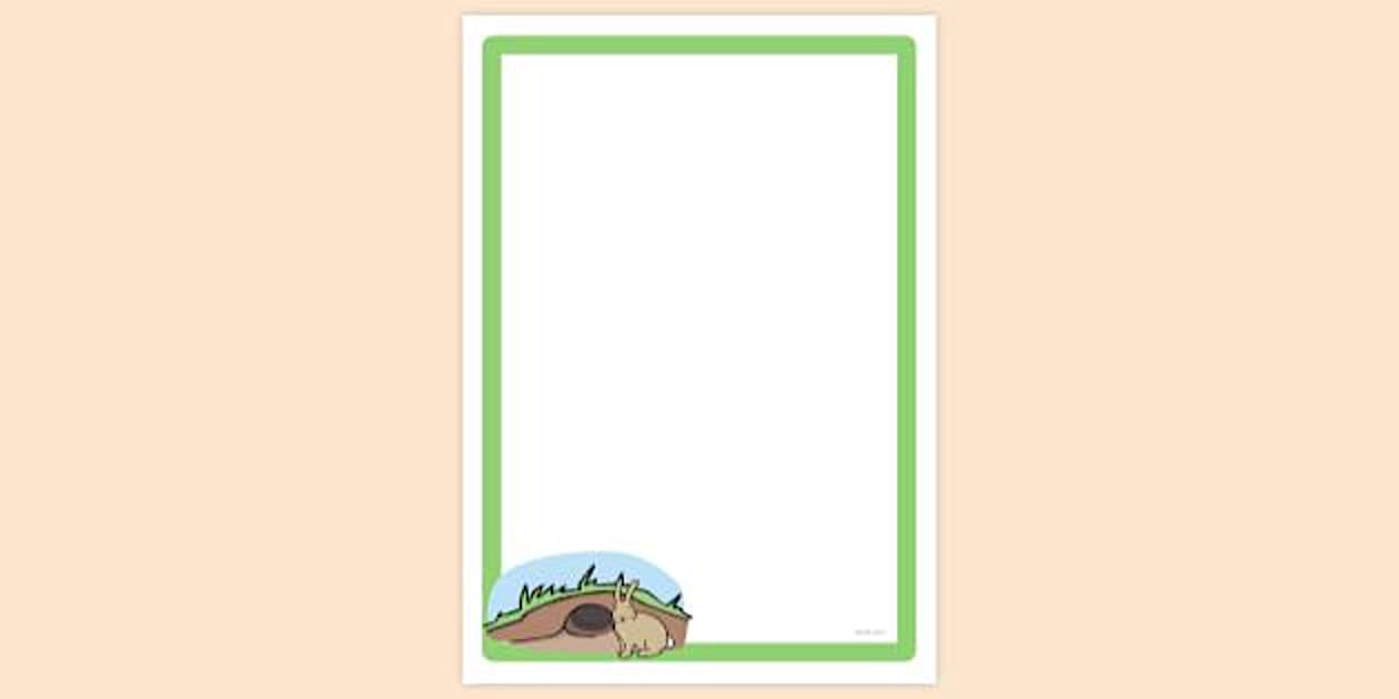 Simple Blank Rabbit Warren Page Border | Twinkl - Twinkl