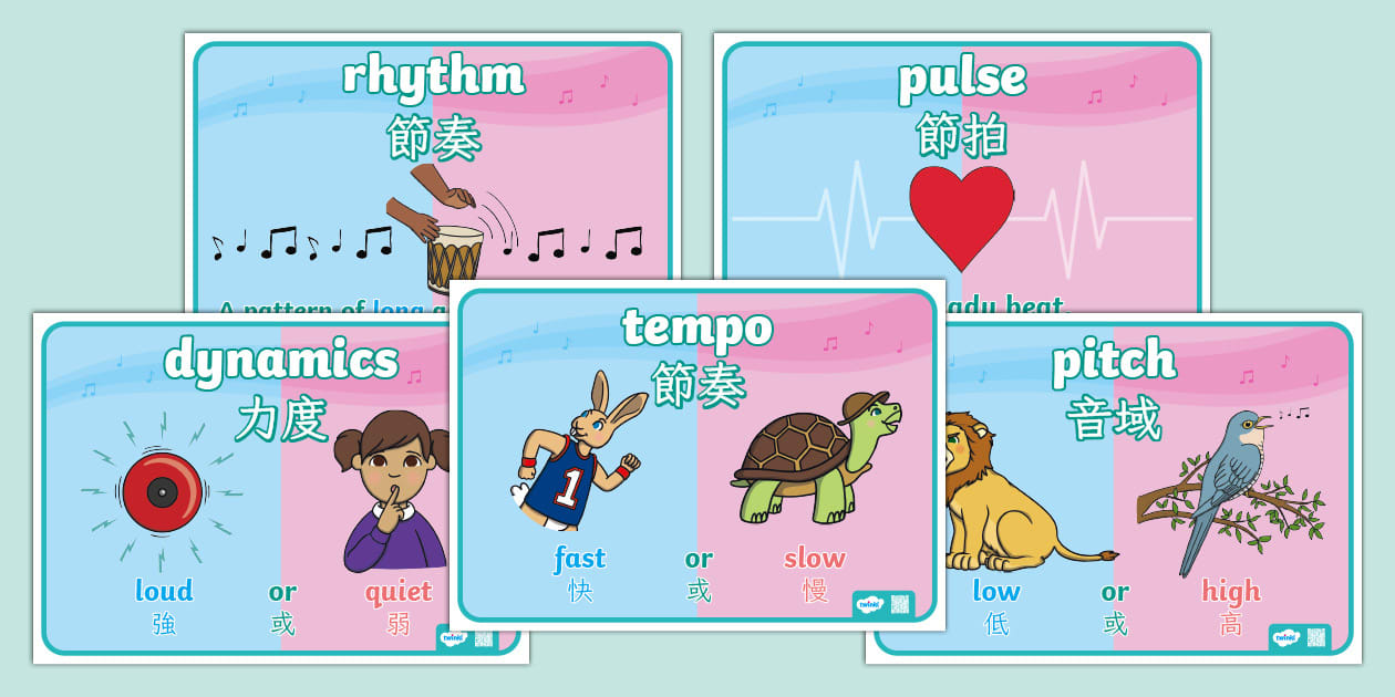 Musical Words Posters: Musical Elements｜中英雙語