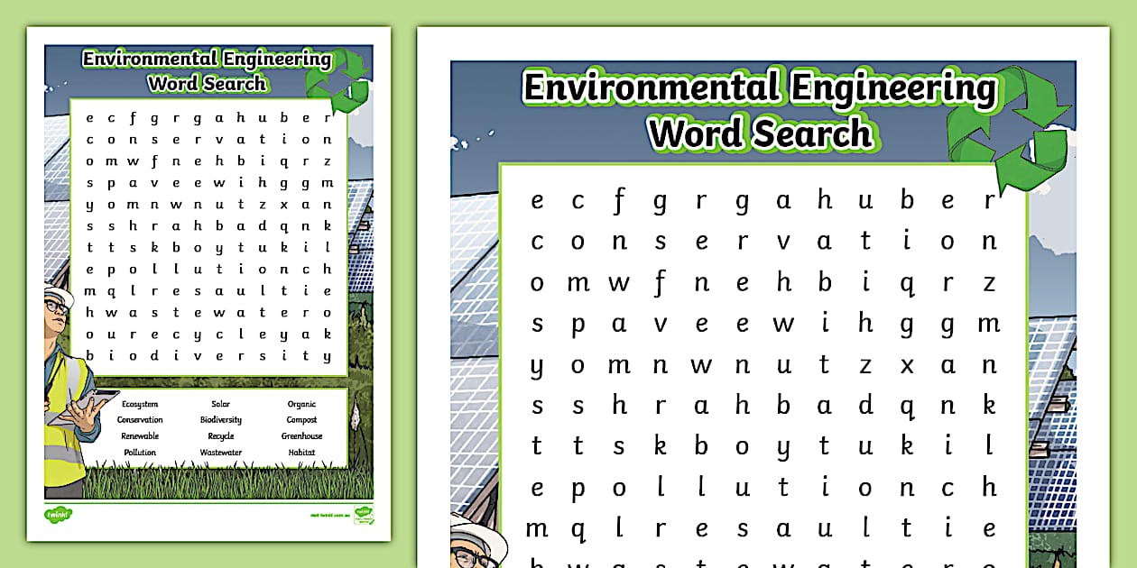 Environmental Engineering Word Search