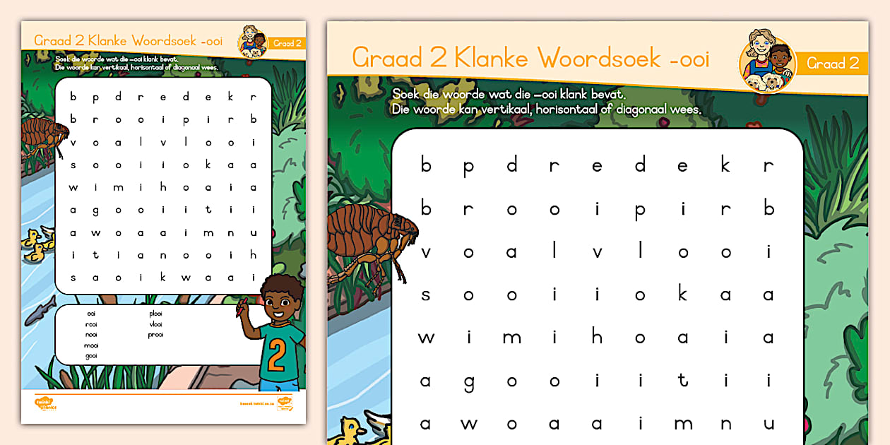 Graad 2 Klanke Woordsoek -ooi (teacher made) - Twinkl