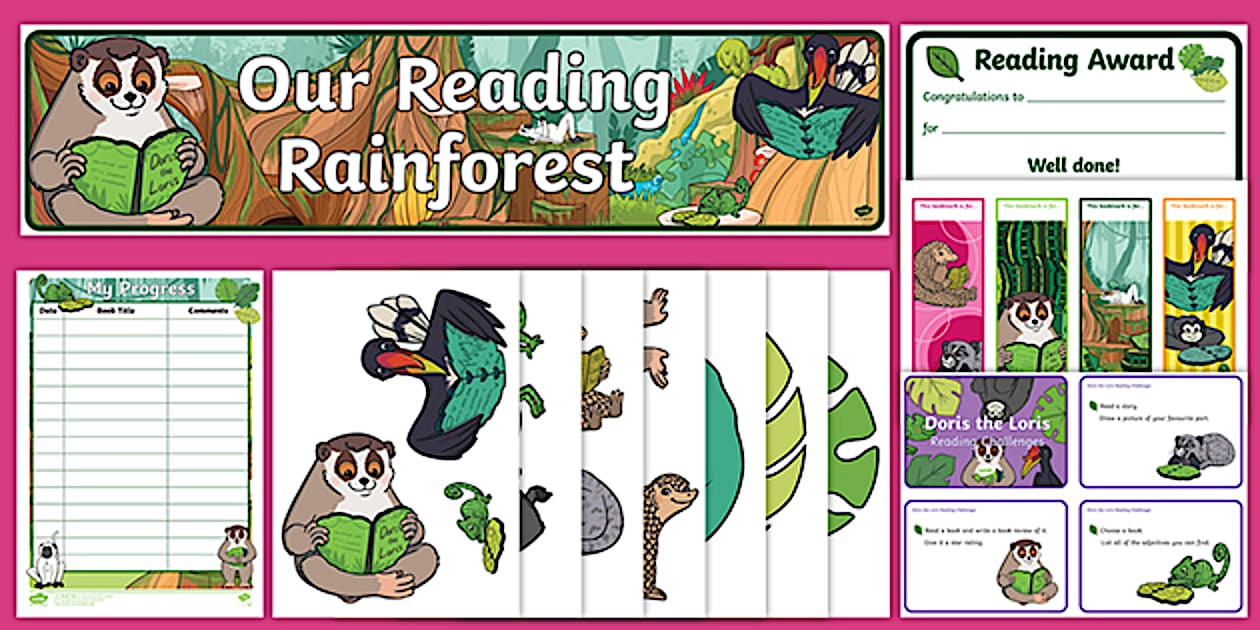 Reading Rainforest Book Corner Resource Pack (teacher made)