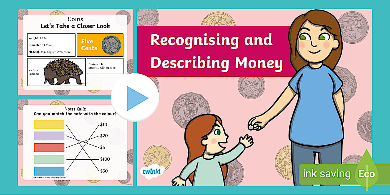 Recognising and Describing Money (teacher made) - Twinkl