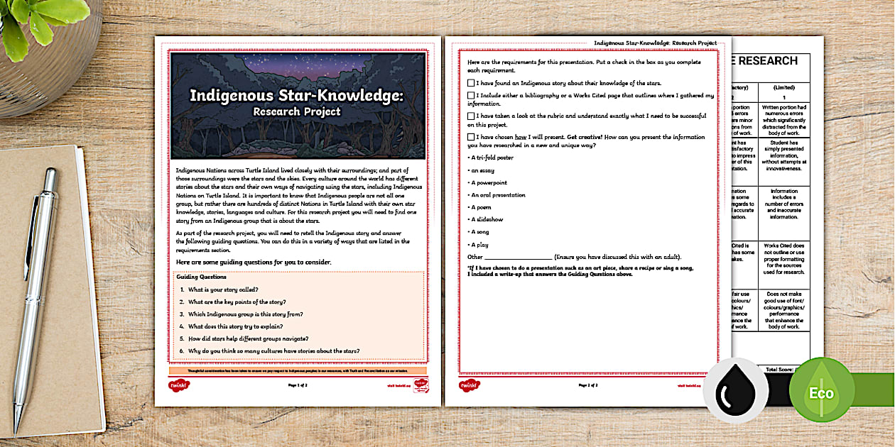 FREE! - Indigenous Star Knowledge Research Project - Twinkl