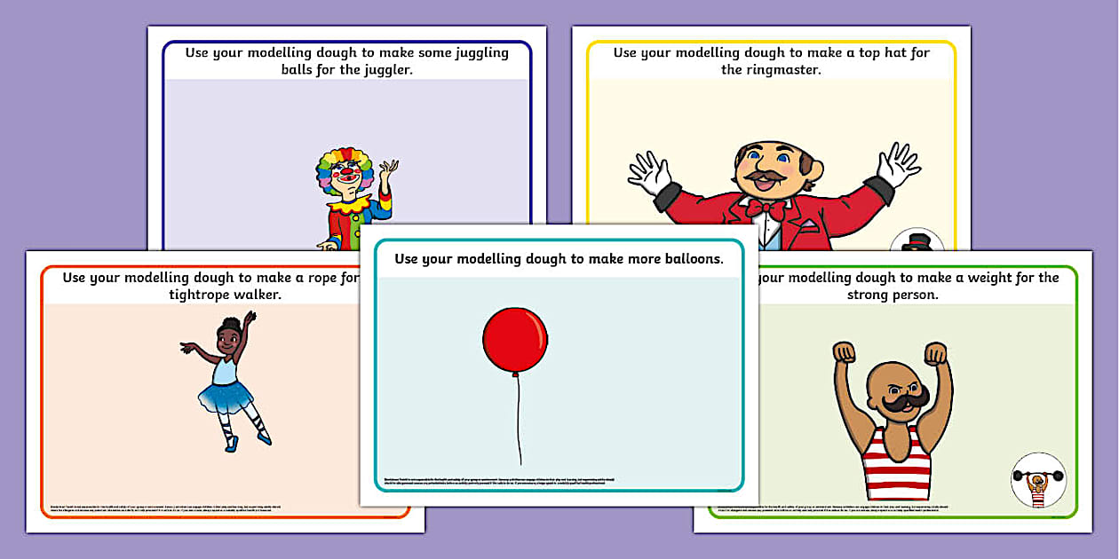 Circus Modelling Dough Mats | Twinkl (Teacher-Made) - Twinkl