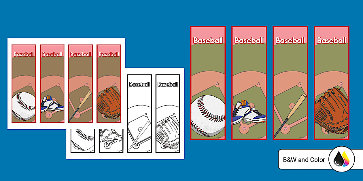 Baseball Bookmarks (teacher made) - Twinkl