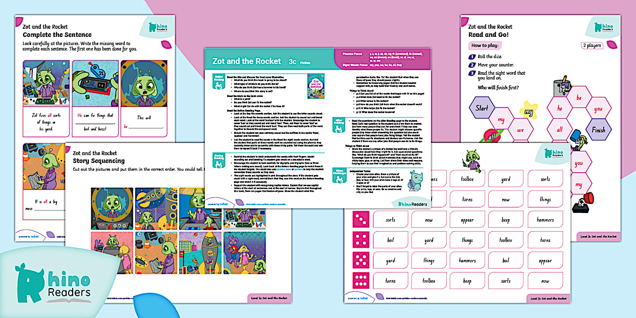 Level 3c Zot and the Rocket Guided Reading Pack - Twinkl