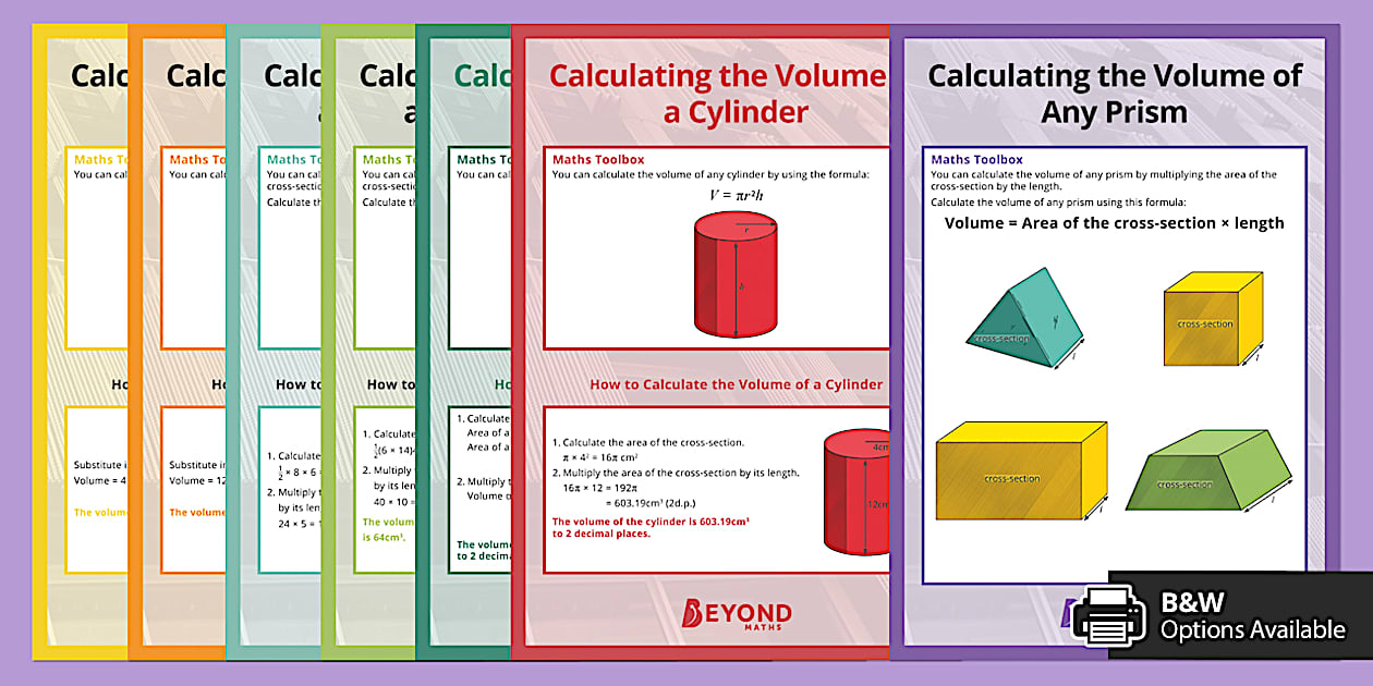 Area, Perimeter and Volume: Volume Display Posters - Twinkl