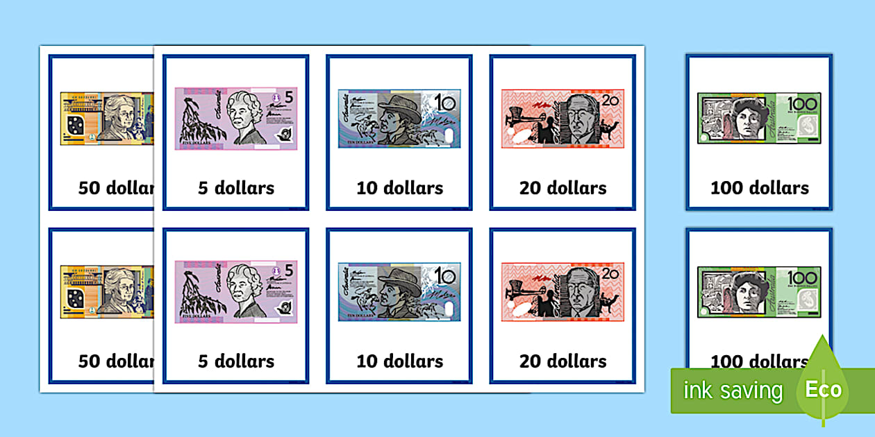Australian notes matching Game (profesor hizo) - Twinkl
