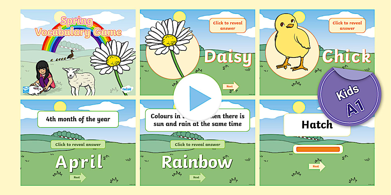 ESL Spring Vocabulary Game (teacher made) - Twinkl