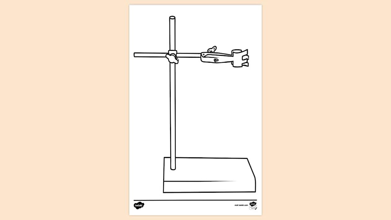 Retort Stand Colouring Sheet | Colouring Sheets - Twinkl