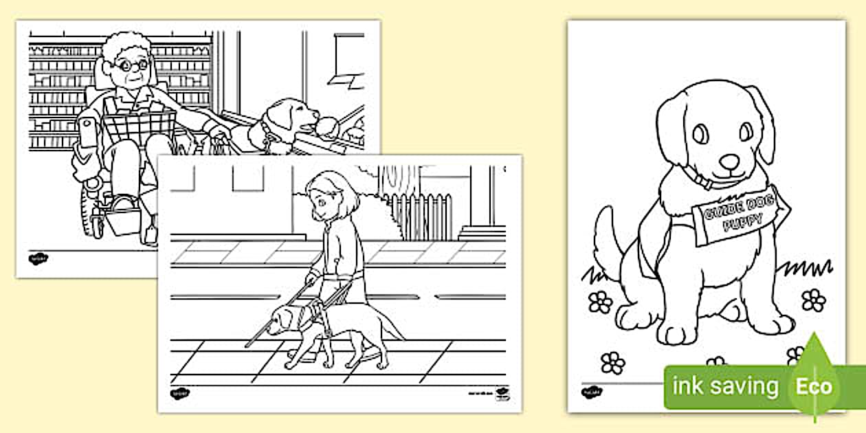 Guide Dogs Colouring (teacher made) - Twinkl