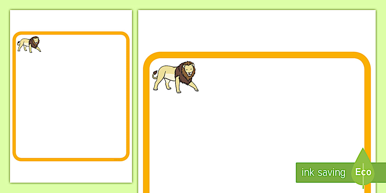 Lion Themed Editable Classroom Area Display Sign - Twinkl