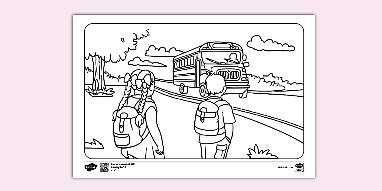 Going to School Colouring Sheet - Back to School Resource