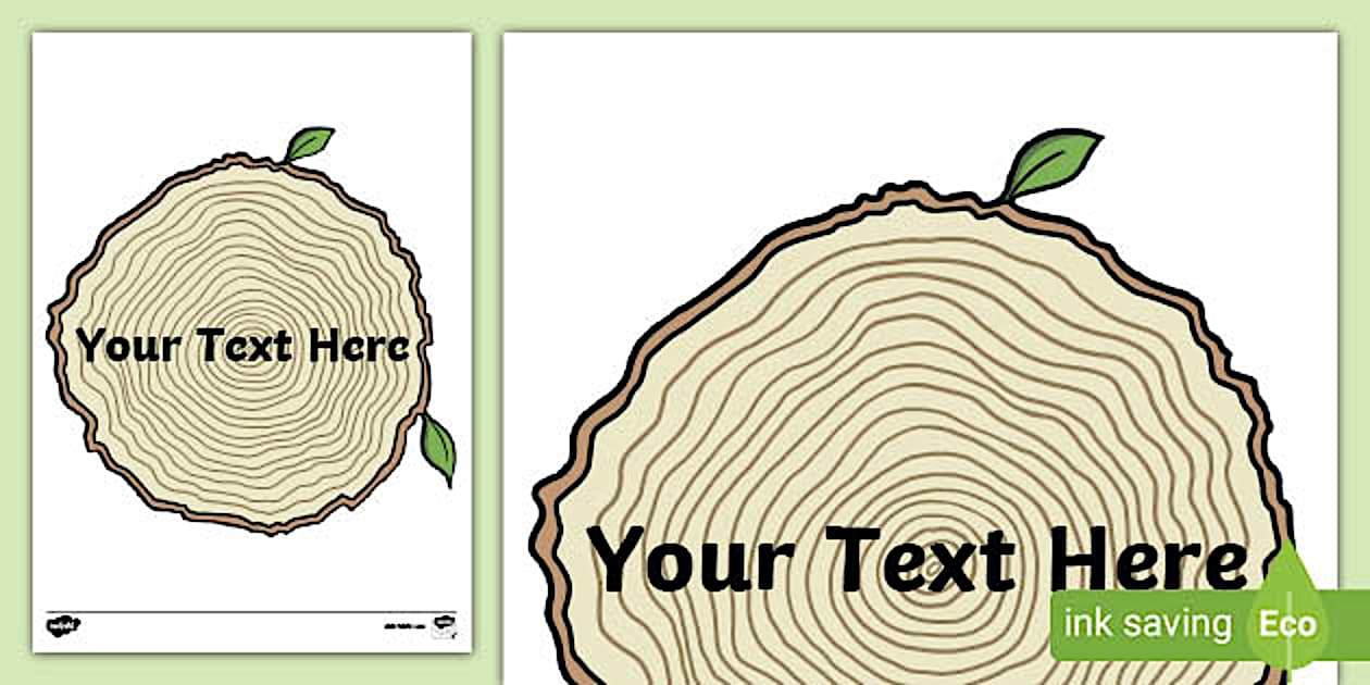 Editable Tree Log Display Outline (teacher made) - Twinkl
