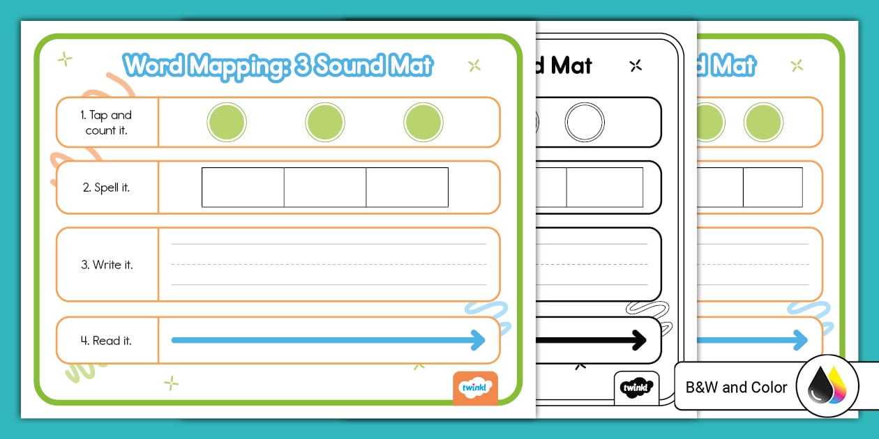 Word Mapping Task Cards for K-1st Grade (teacher made)