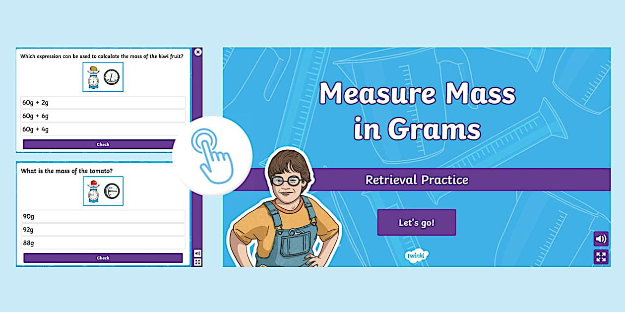 👉 Retrieval Practice: Measure Mass in Grams Maths Interactive Quiz