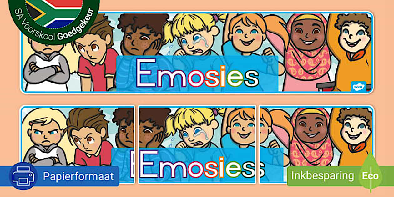 Emosies Vertoonbanier (teacher made) - Twinkl
