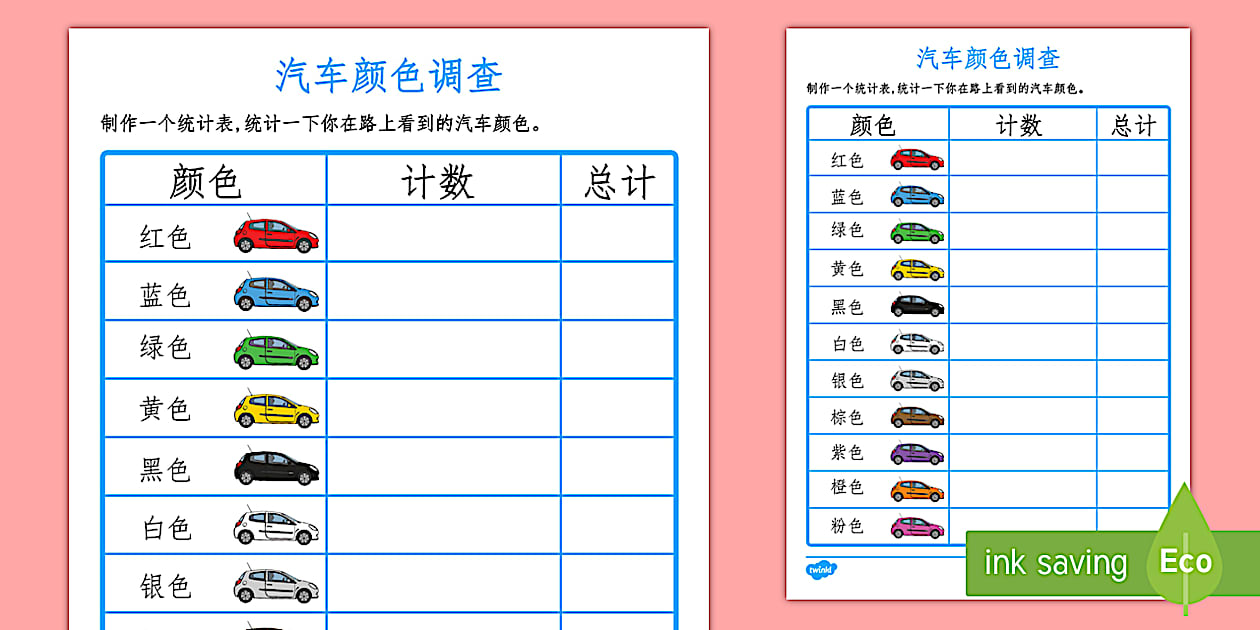 汽车颜色调查 - 汽车颜色调查，交通，汽车颜色