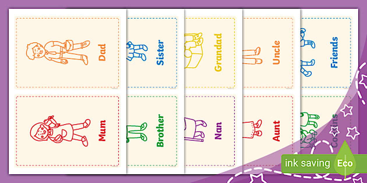 FREE! - Family-Themed Flashcards (professor feito) - Twinkl