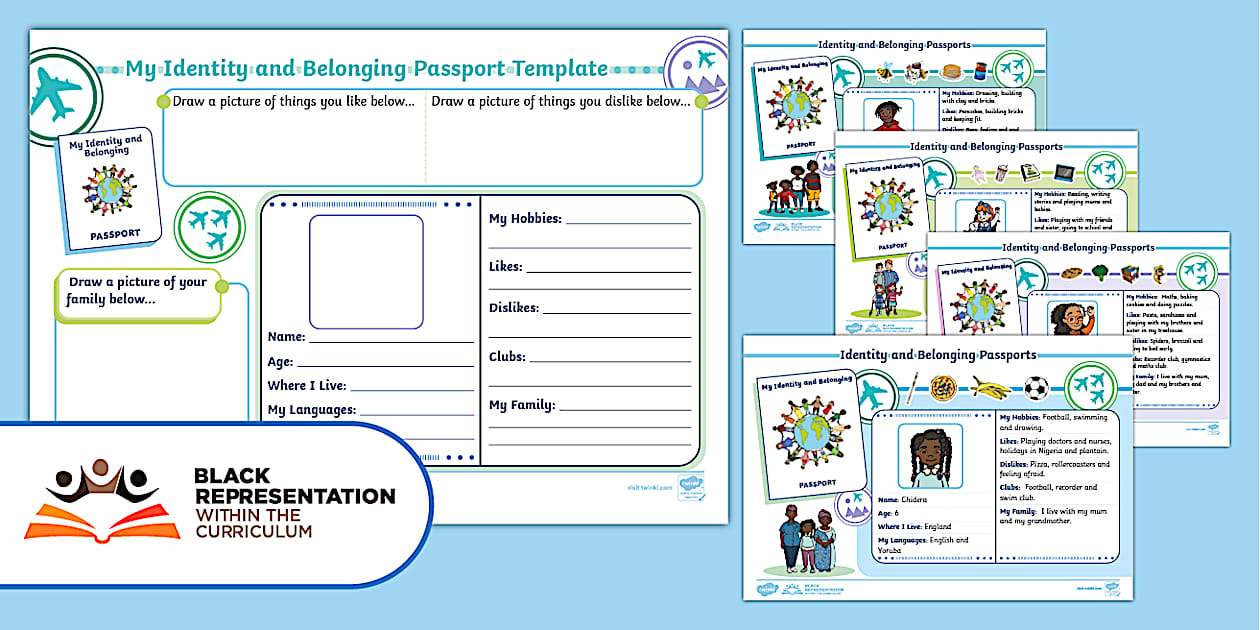 Identity and Belonging Passport Activity Pack (teacher made)
