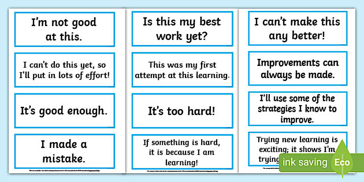 Goals and Aspirations KS2 Learning Statements Cards - Twinkl
