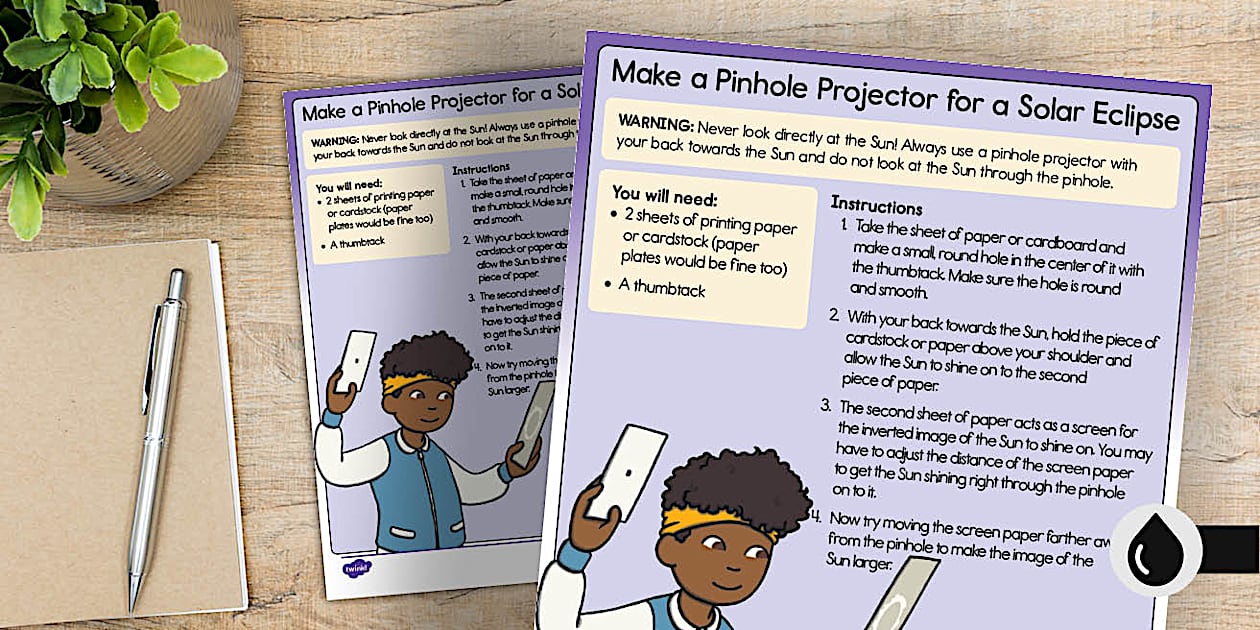 Solar Eclipse Pinhole Projector Activity (teacher made)