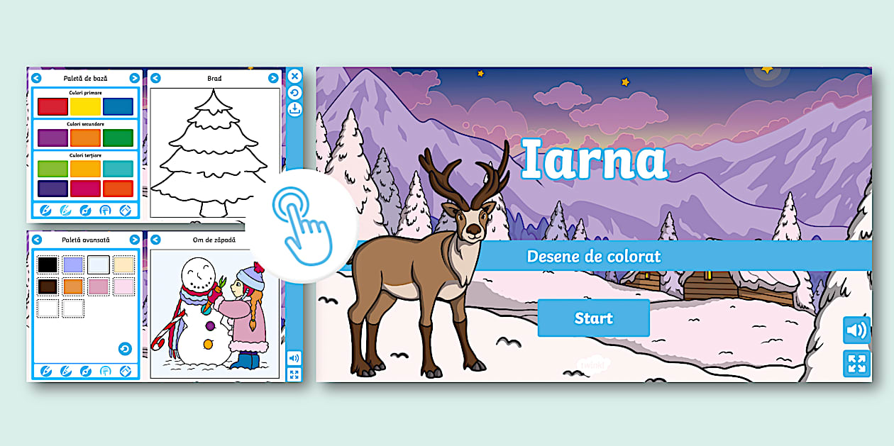 Iarna – Desene de colorat online (teacher made) - Twinkl