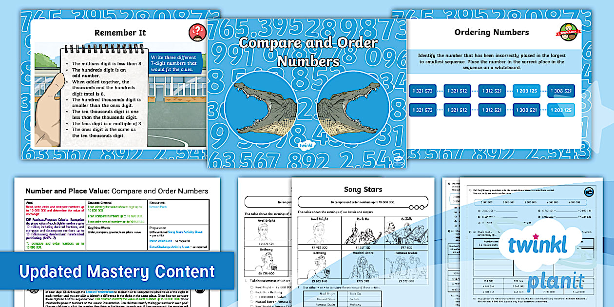 PlanIt Maths Year 6 Number and Place Value Lesson Pack Read and Write ...