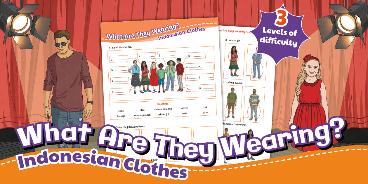 What Are They Wearing? Activity - Indonesian Clothes