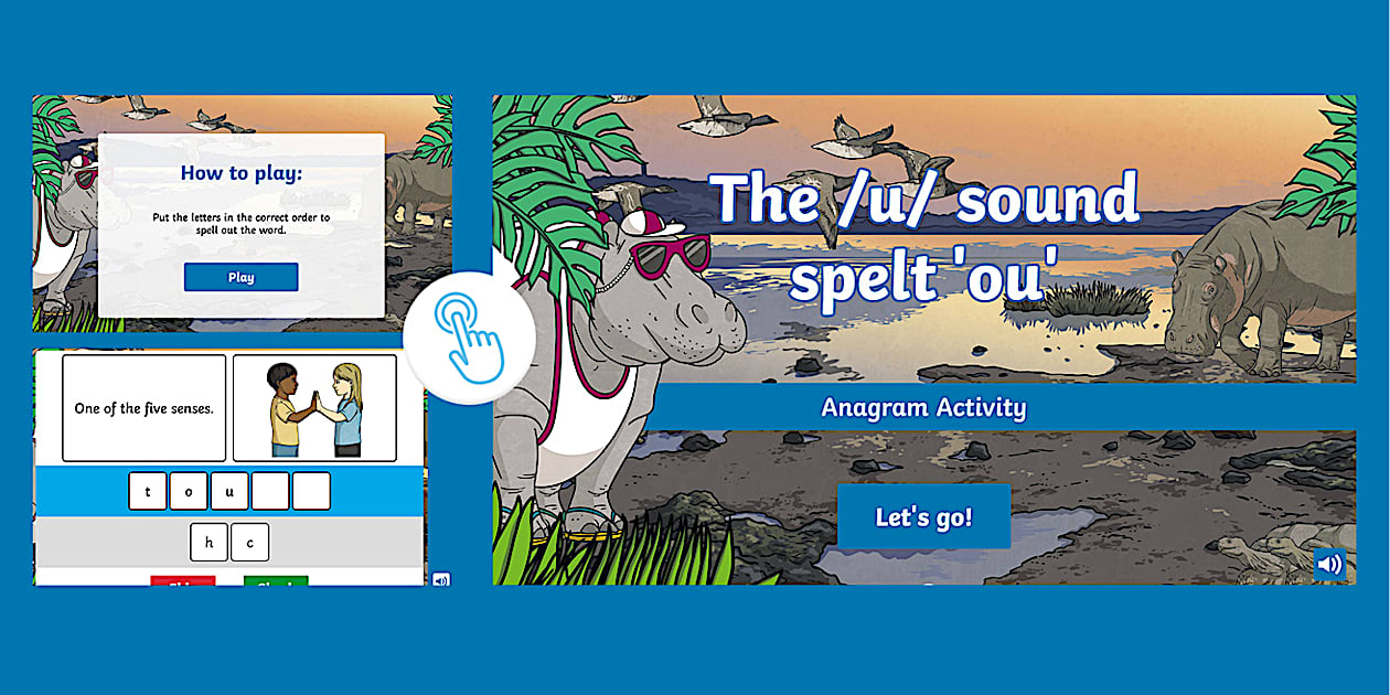 The /u/ Sound Spelt 'ou' KS2 English Anagram Game - Twinkl