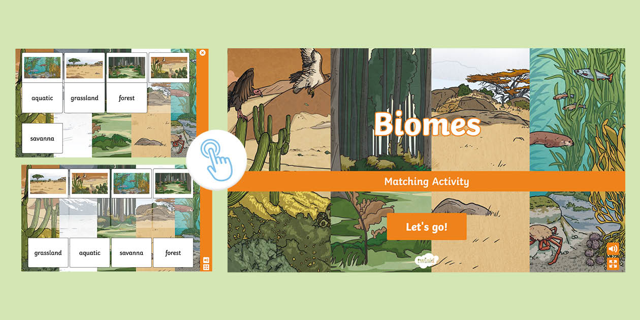 Biomes Interactive Matching Game - Twinkl Science - Twinkl