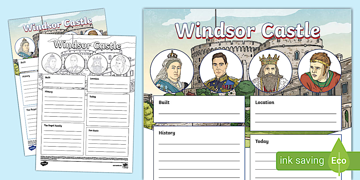 KS2 Windsor Castle Fact File Template (teacher made)