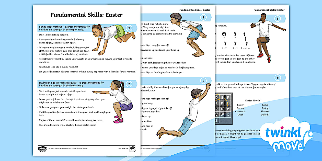 Twinkl Move PE - LKS2 Fundamental Skills: Easter Home Learning Tasks