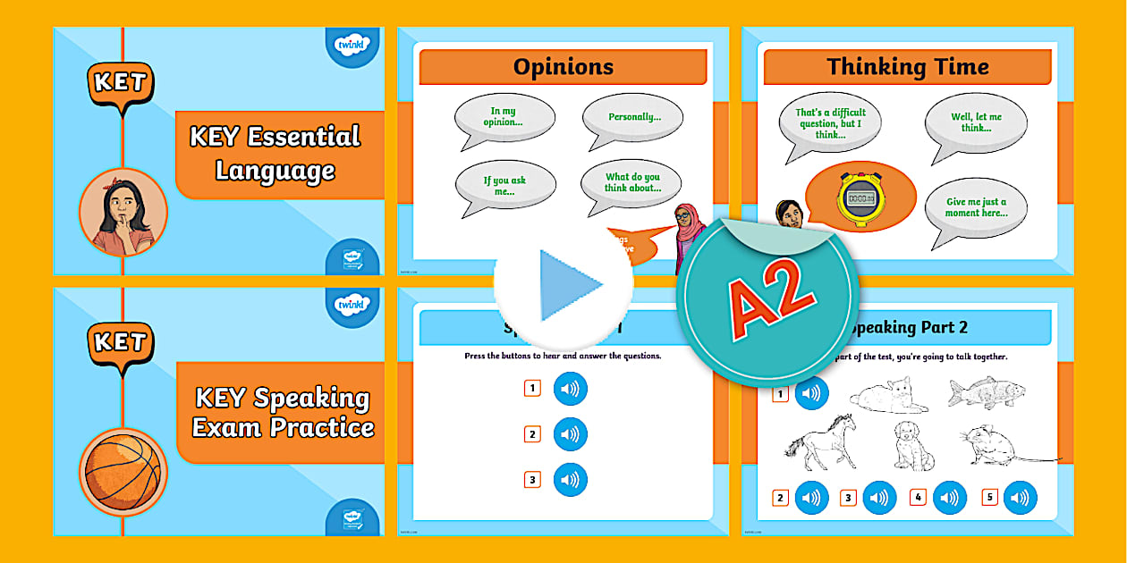 A2 Key Exam (KET) Speaking Practice PowerPoint | Twinkl ESL