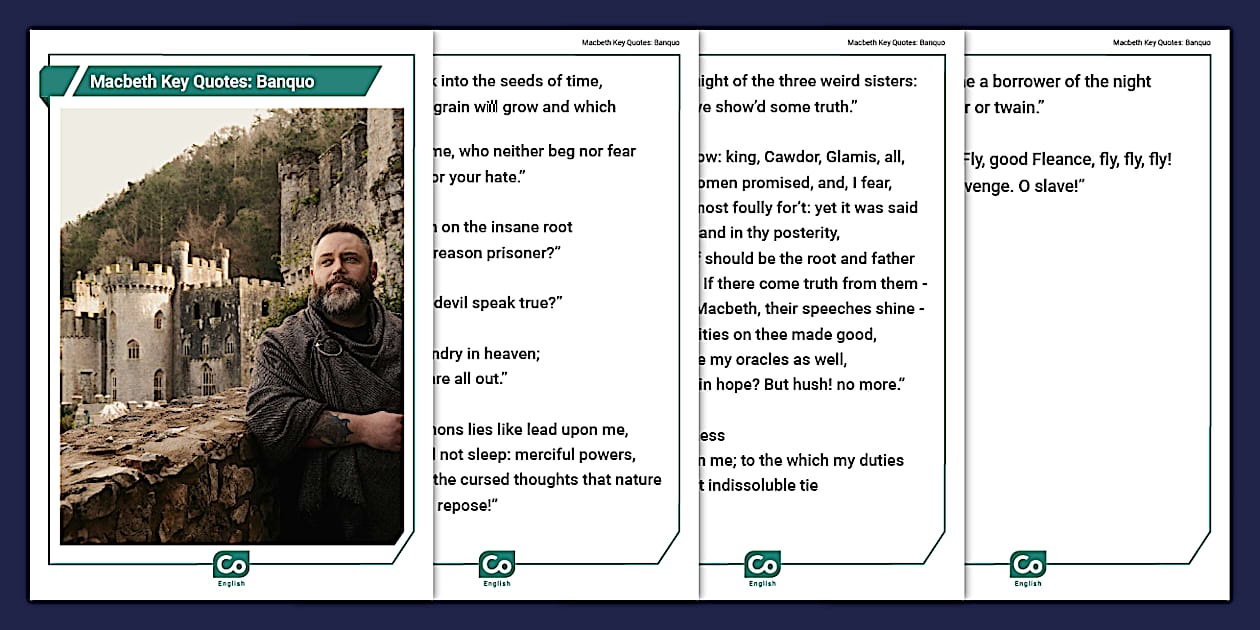 Macbeth Key Quotes: Banquo (teacher made) - Twinkl