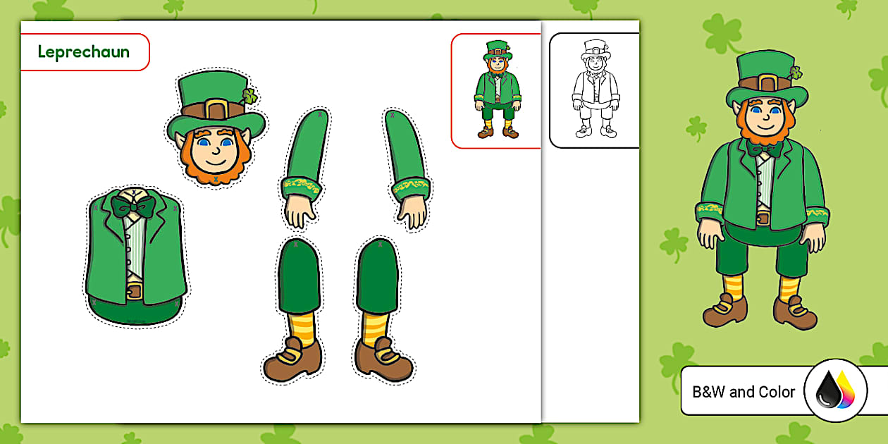 Leprechaun Craft Printable | Kindergarten Resource | Twinkl
