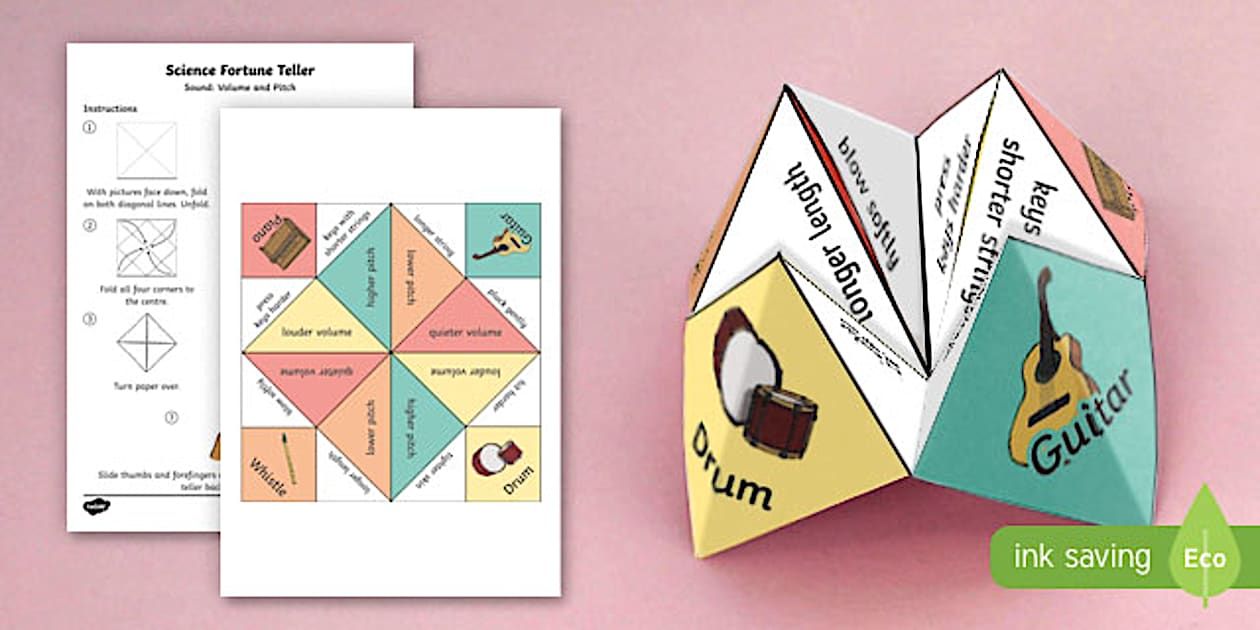 Ages 8-9 Science Sound: Pitch and Volume Fortune Teller Chatterbox