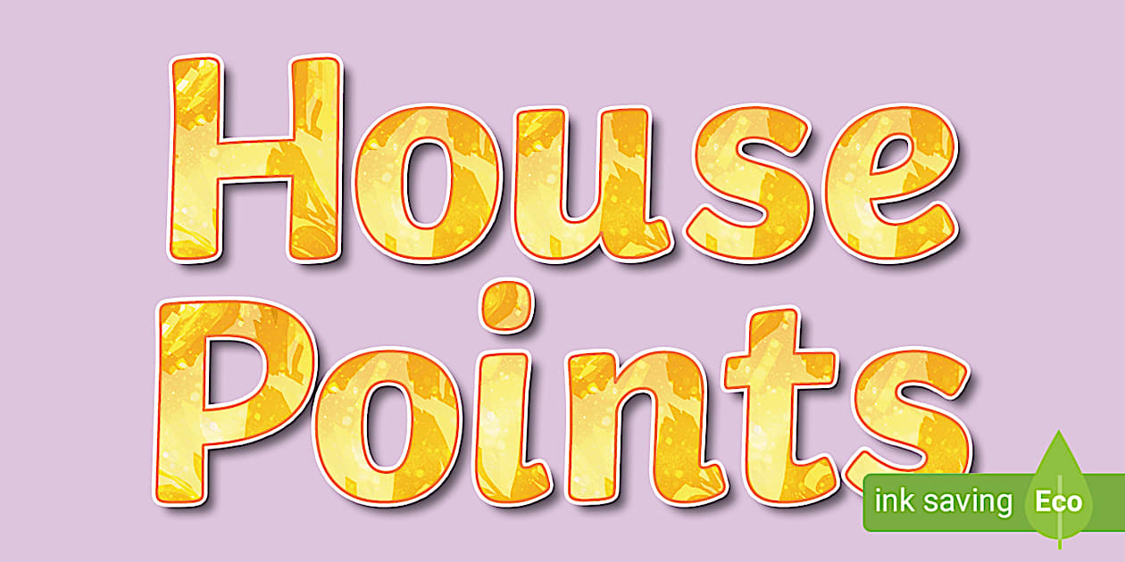 House Points Display Lettering, House Points (teacher made)