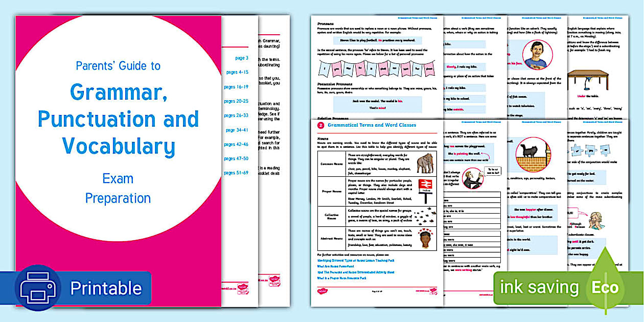 Exam Preparation Guidebook For Parents | Punctuation & Vocab