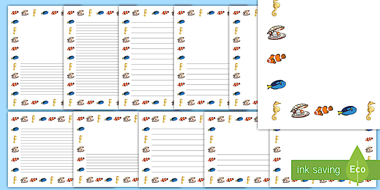 Under the Sea Page Borders (Full Border) (teacher made)