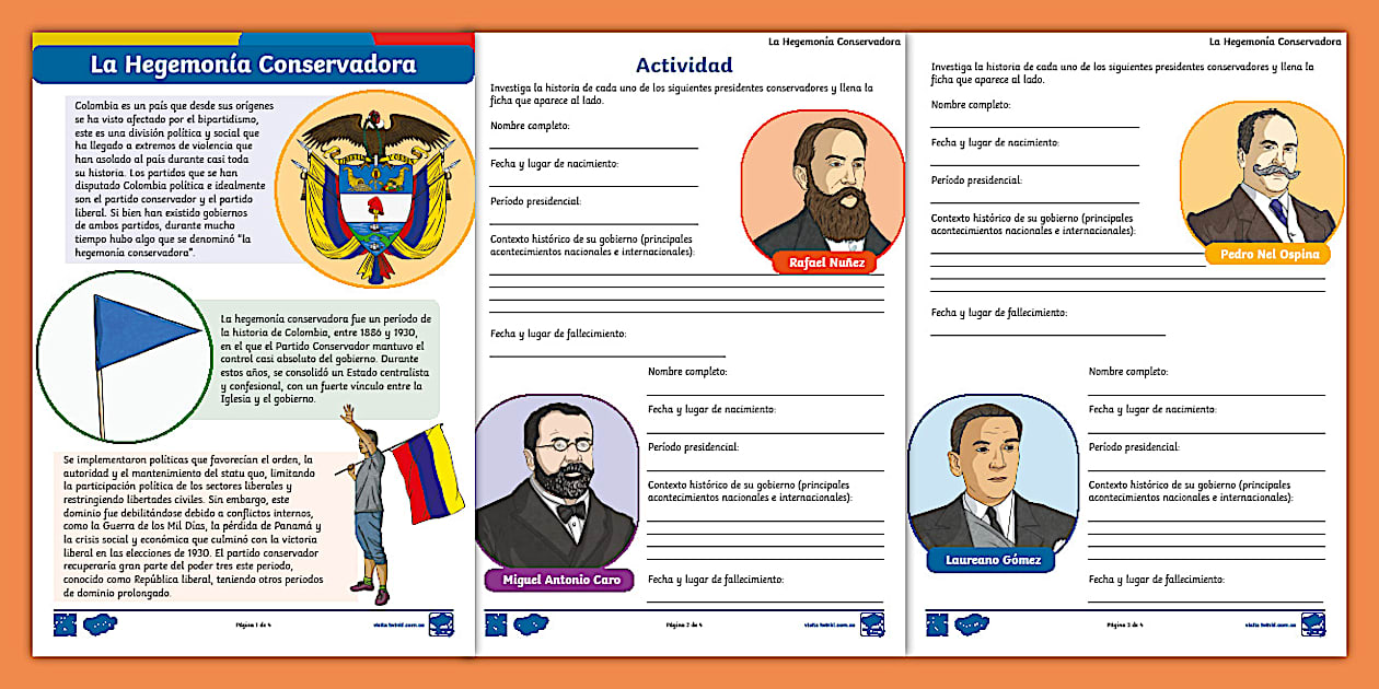 Actividad: La Hegemonía Conservadora - Twinkl Colombia