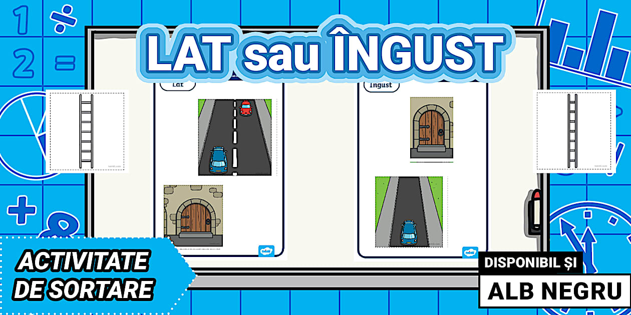 Lat sau îngust – Activitate de sortare