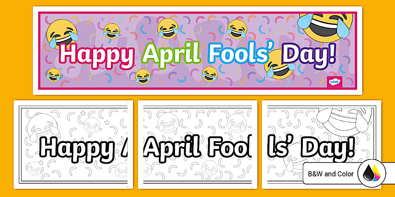 Happy April Fools’ Banner (Teacher-Made) - Twinkl