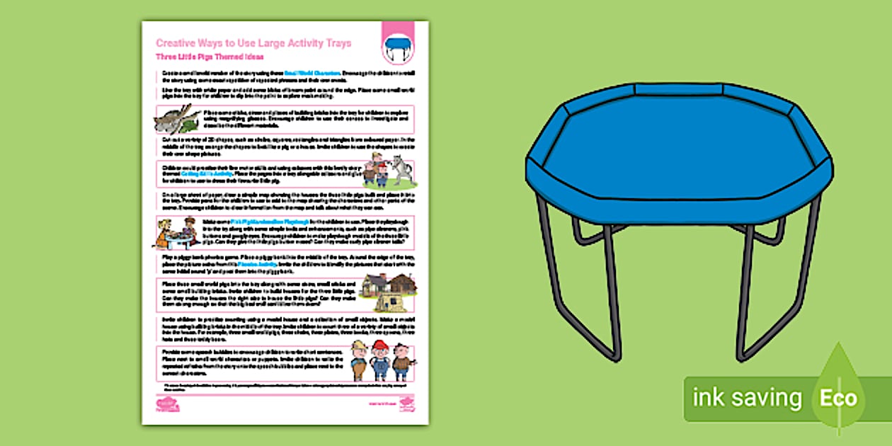 Three Little Pigs Activity Tray Ideas (New EYFS 2021)